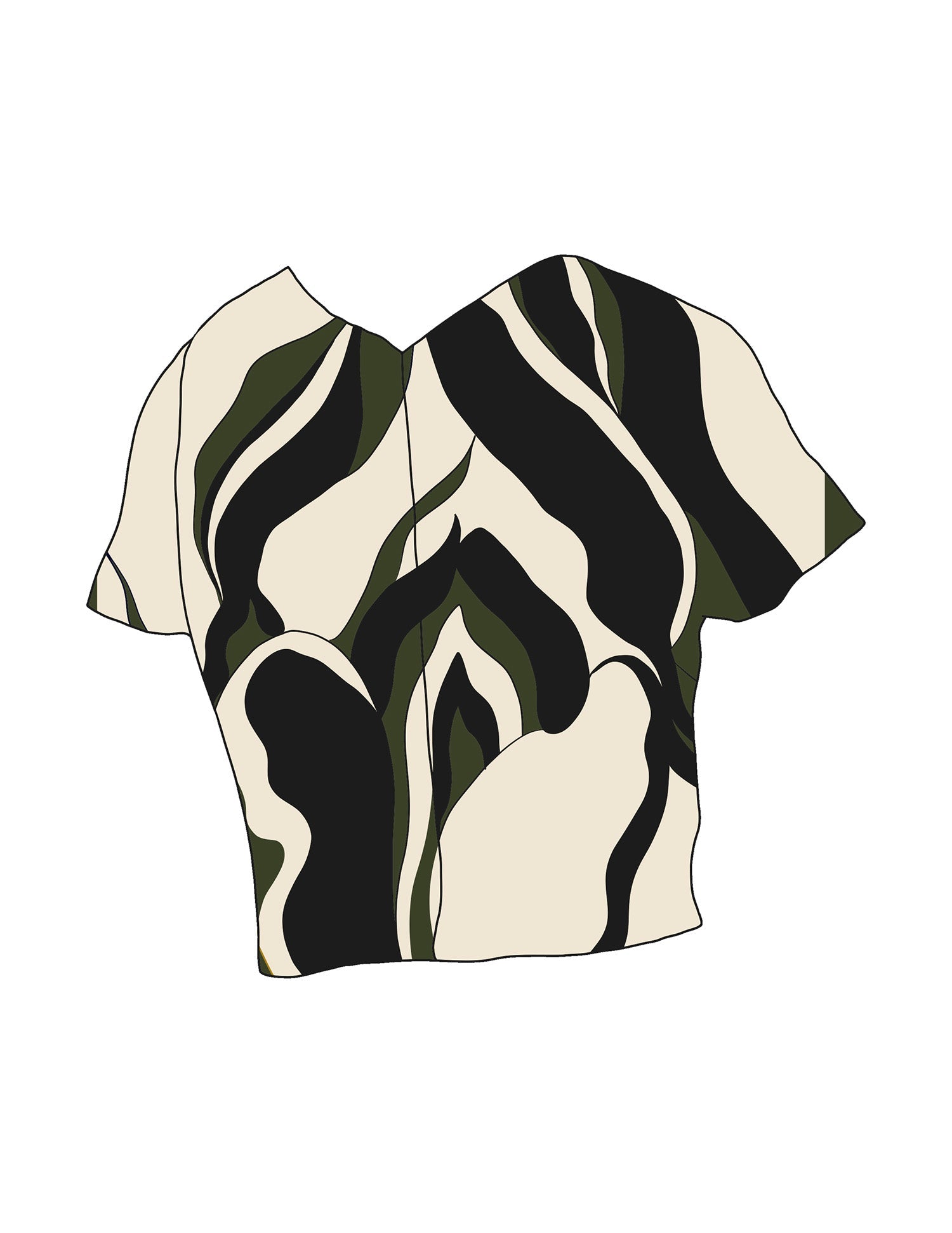 The DG x Critty Smitty Chloe Short Sleeve V-Neck Top | DEVAN GREGORI